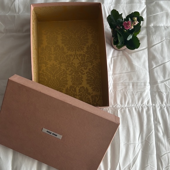 Miu Miu | Shoes | Vintage Gold Pink Miu Miu Box | Poshmark